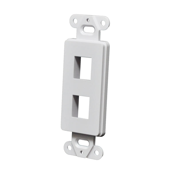 Logico 2-Port Modular Wall Plate – White Keystone Cover - Tektel.com