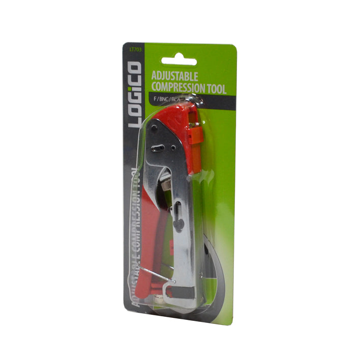 Adjustable Compression Tool – RG59, RG6, BNC & RCA Coax Cable Crimper ...