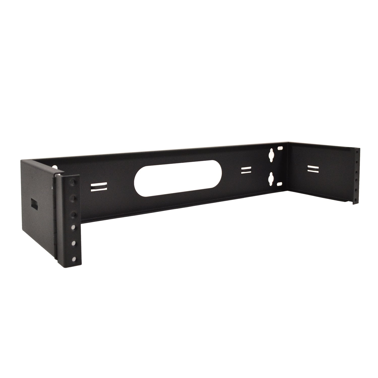 19" 2U Hinged Wall Mount Patch Panel Bracket - Steel Swing - Out Rack ...