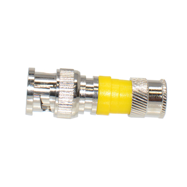 BNC Compression Connector RG6 Quad Shield Coaxial CCTV - Tektel.com